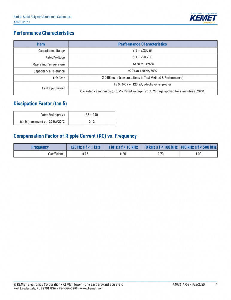 KEMET A759 datasheet page 4