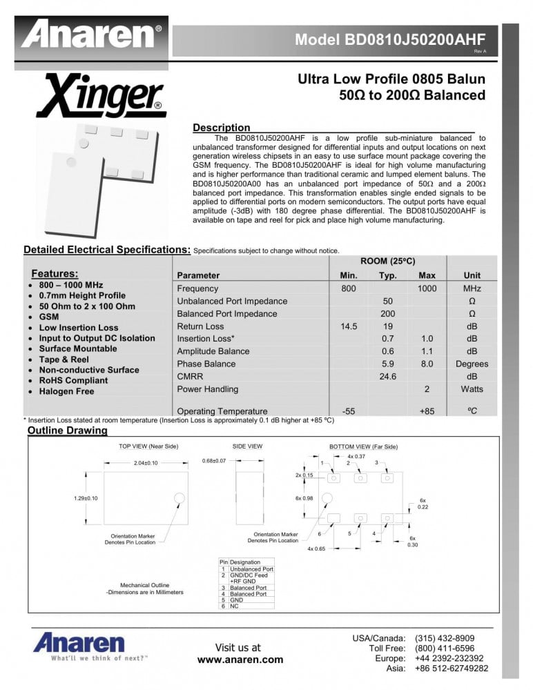 BD0810J50200AHF datasheet page 1