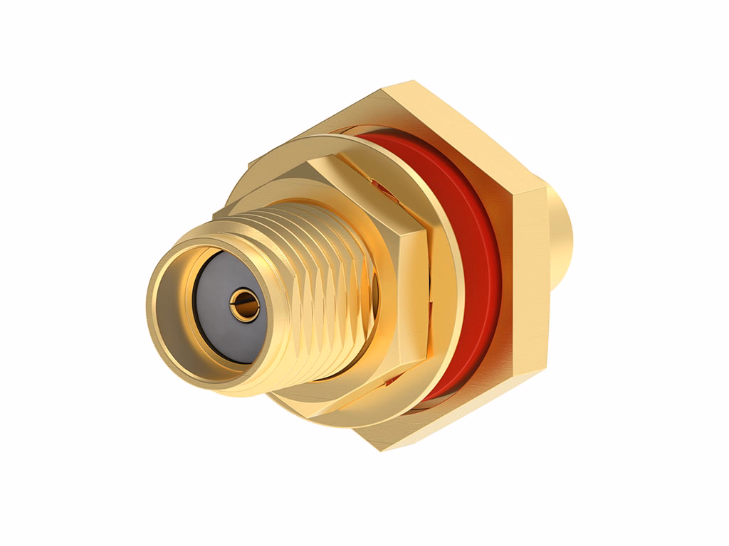 SMA Jack, Straight, Bulkhead, Solder, RG-402 (.141