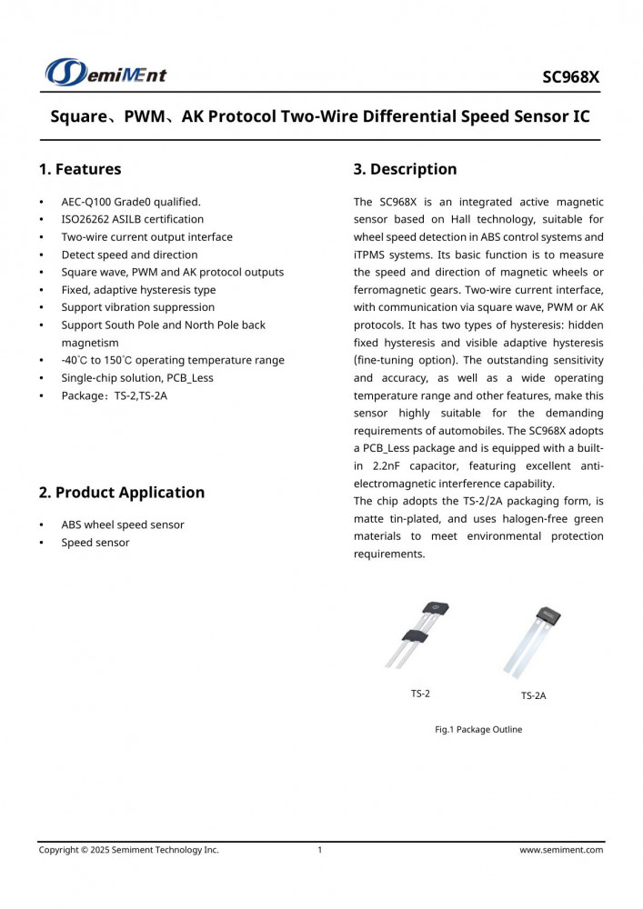 SC9682TS datasheet page 1