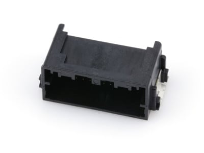 Mini50 Unsealed Vertical Header, UL 94 HB, Single Row, 8 Circuit, Polarization Option C, Dark Gray, Tray