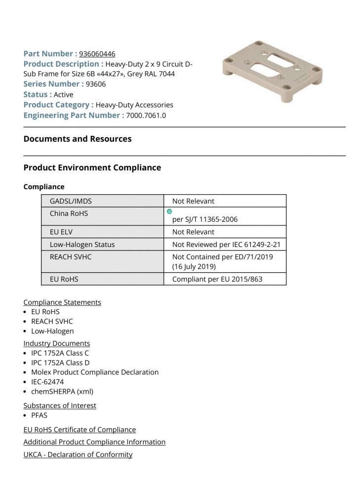 936060446 product document image, page 1