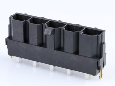 10.00mm Pitch Mini-Fit Sr. Header, Single Row, Vertical, 1.57mm PCB Thickness, Tin (Sn) Plating, 5 Circuits, USE NYE LUBE ON MATING SURFACES