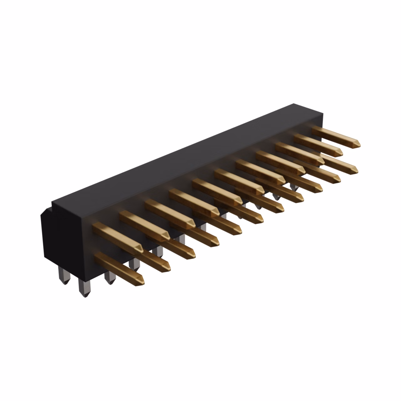 2.00mm Pitch Milli-Grid Header, Right-Angle, Through Hole, 22 Circuits, 0.38µm Gold (Au) Plating, Mating Pin Length 4.00mm, Tail Length 2.16mm, Tray, Lead-Free for sale