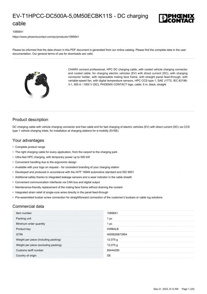 Phoenix Contact 1085641 document page 1