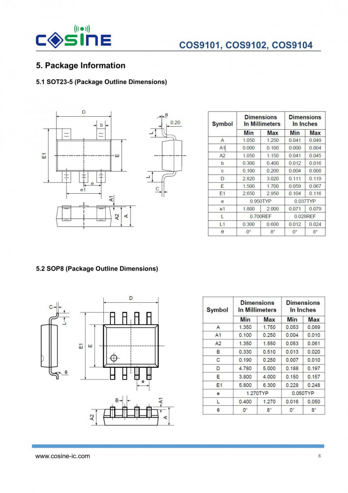 COS9102SRB datasheet page 8