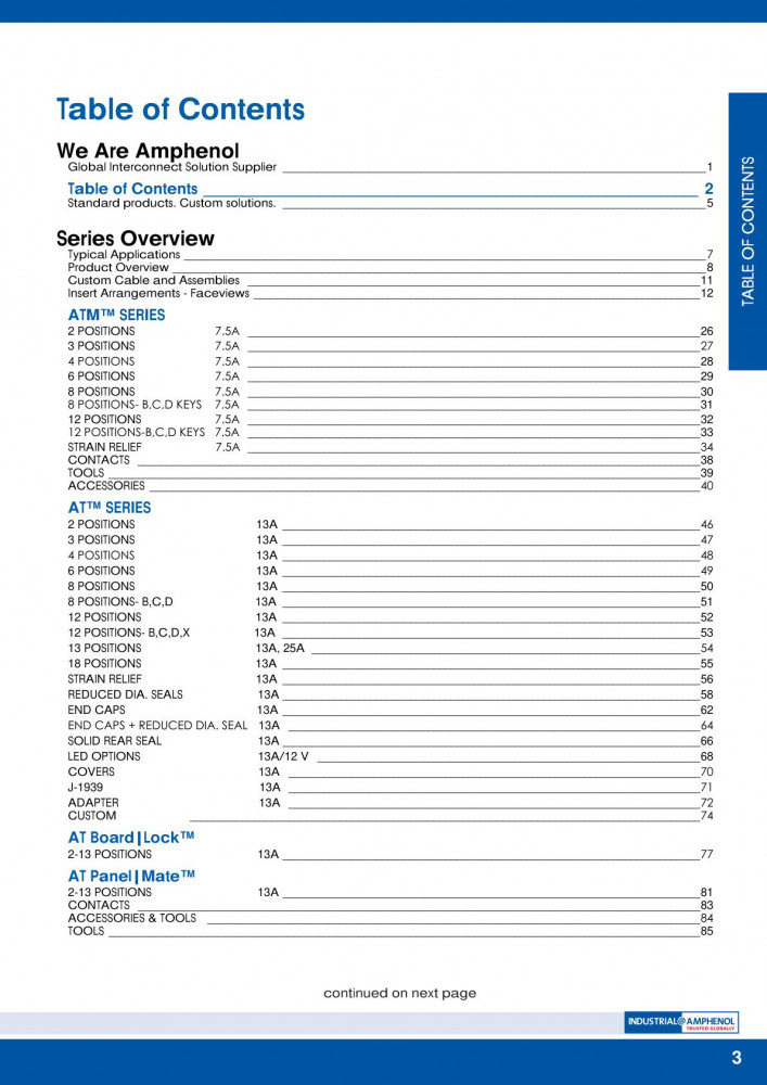 Amphenol A Series document page 5