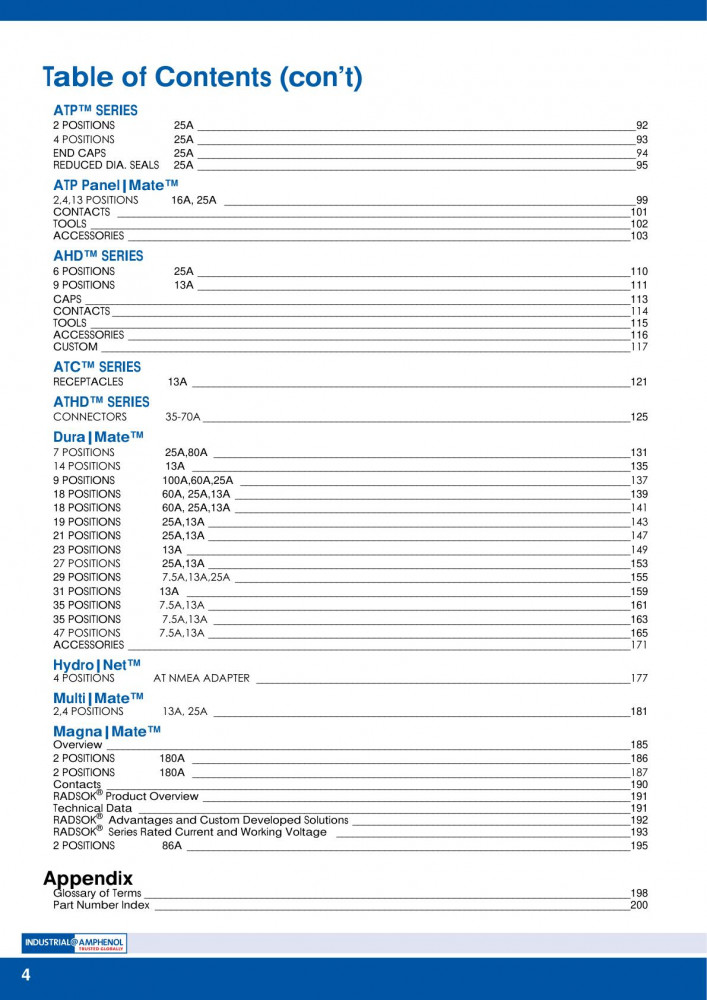 Amphenol A Series document page 6