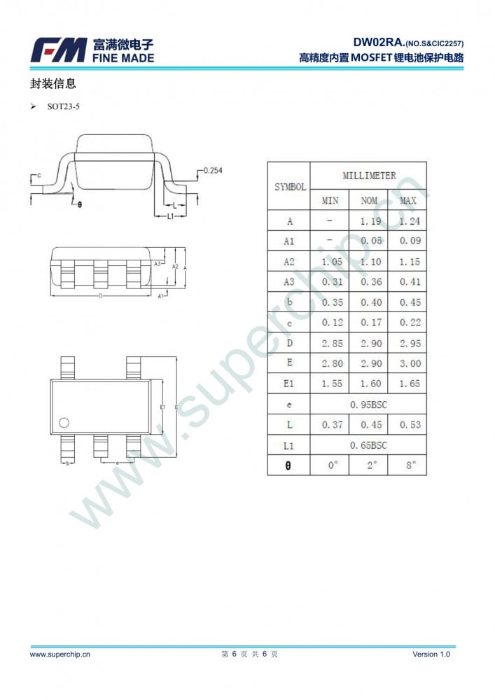 DW02RA. datasheet page 6