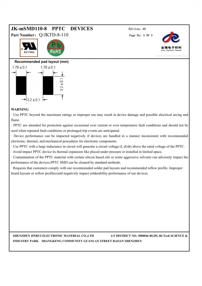 JK-MSMD110-8 datasheet page 3