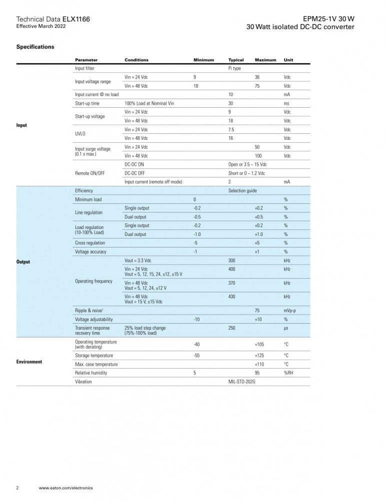 EPM25-1V datasheet page 2