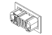 EXTreme Ten60Power Vertical Receptacle without Guides, 4 DC Power Circuits, Press Fit Tail