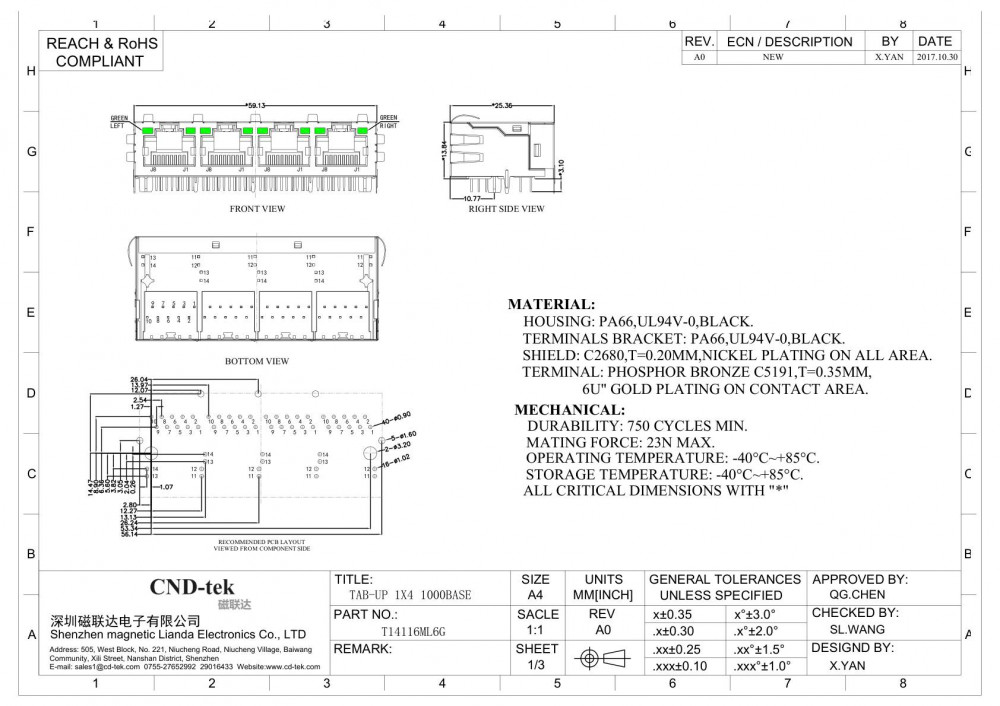T14116ML6G technical drawing page 1