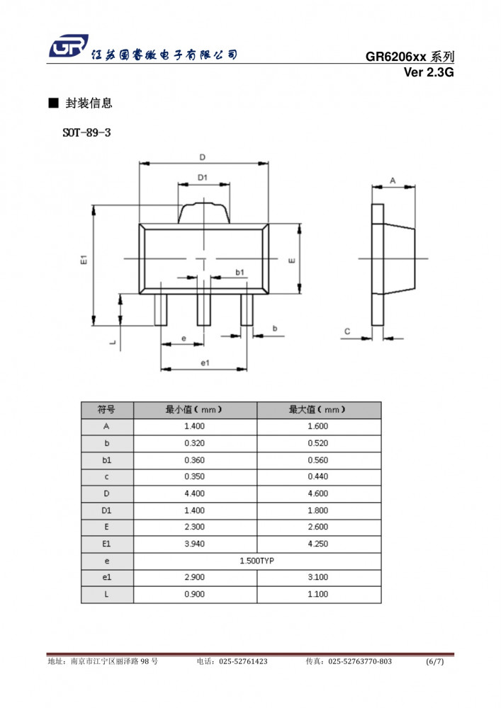 GR6206xx datasheet page 6