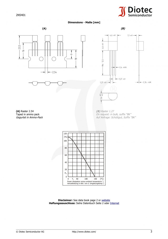 DIOTEC 2N5401 technical document page 3