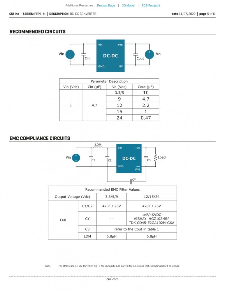 CUI PEP1-M datasheet page 5