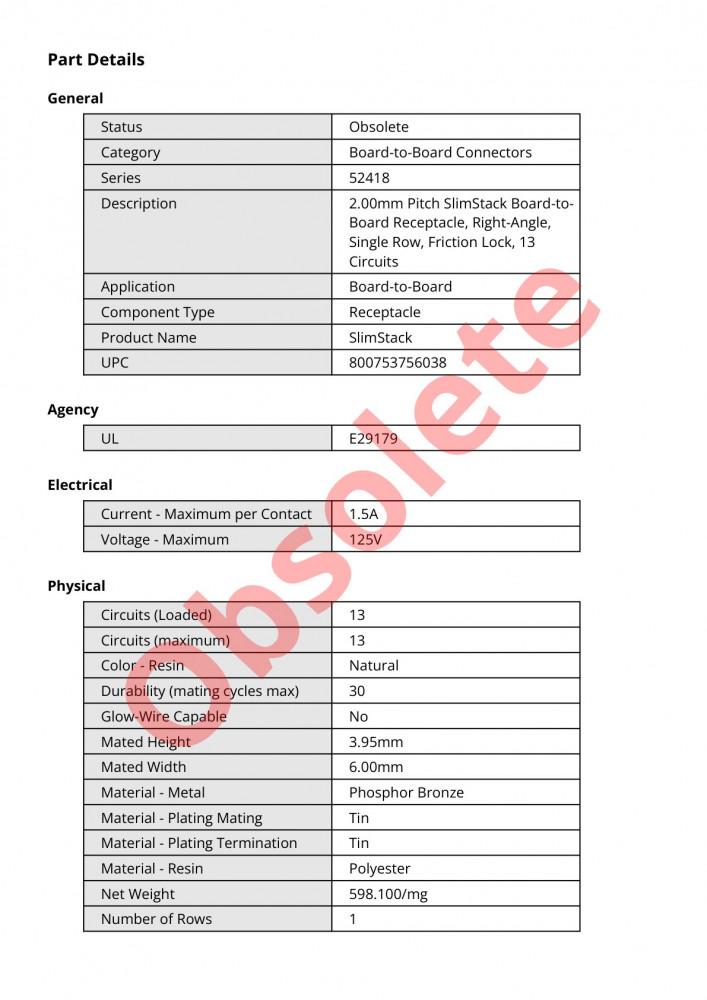 MOLEX 524181310 document page 2