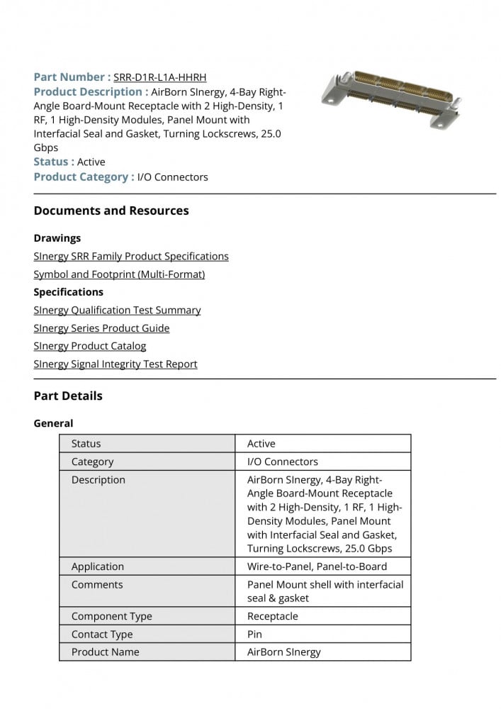 SRR-D1R-L1A-HHRH technical document preview 1