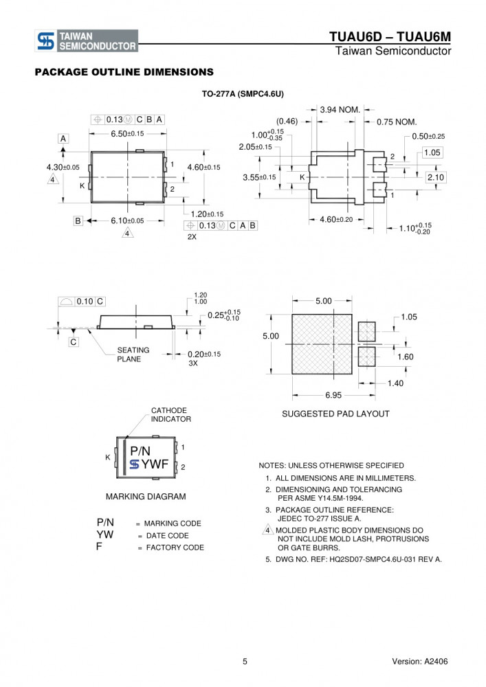 TUAU6J datasheet page image 5