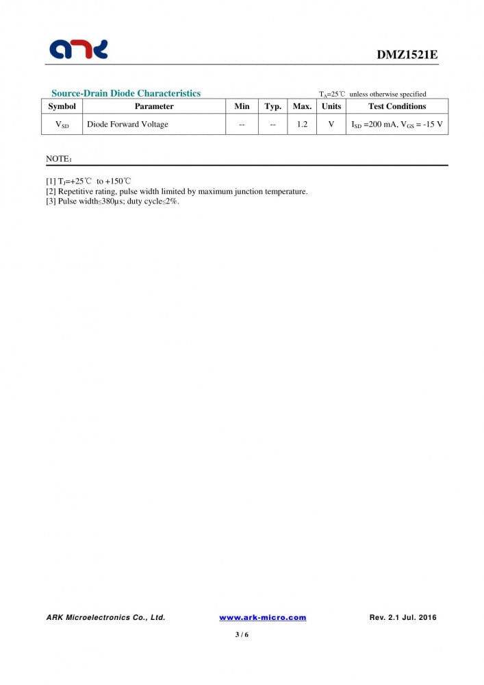 DMZ1521E datasheet page 3