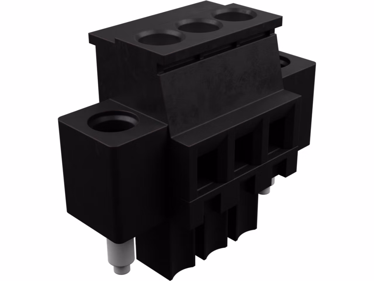 3.81mm Pitch Eurostyle Vertical Plug, with Retention Screws and Reverse Imprinting, Rear Wire Entry, Black, 3 Circuits for sale