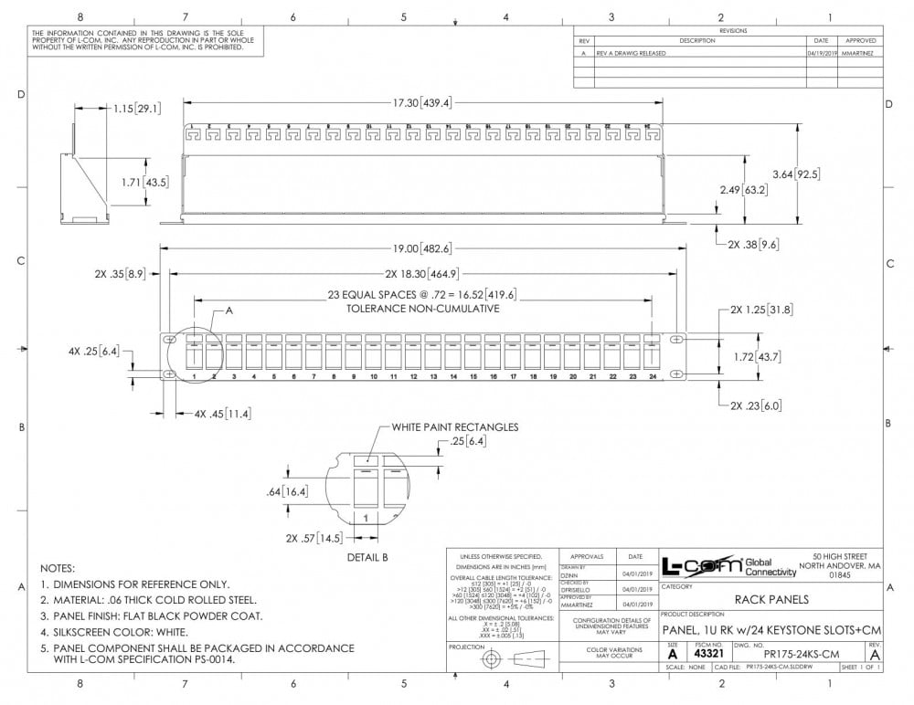 PR175-24KS-CM product documentation page