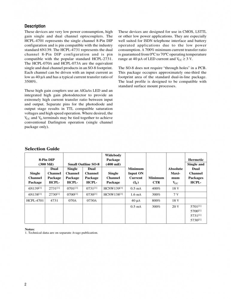 HCPL-4731 datasheet page 2