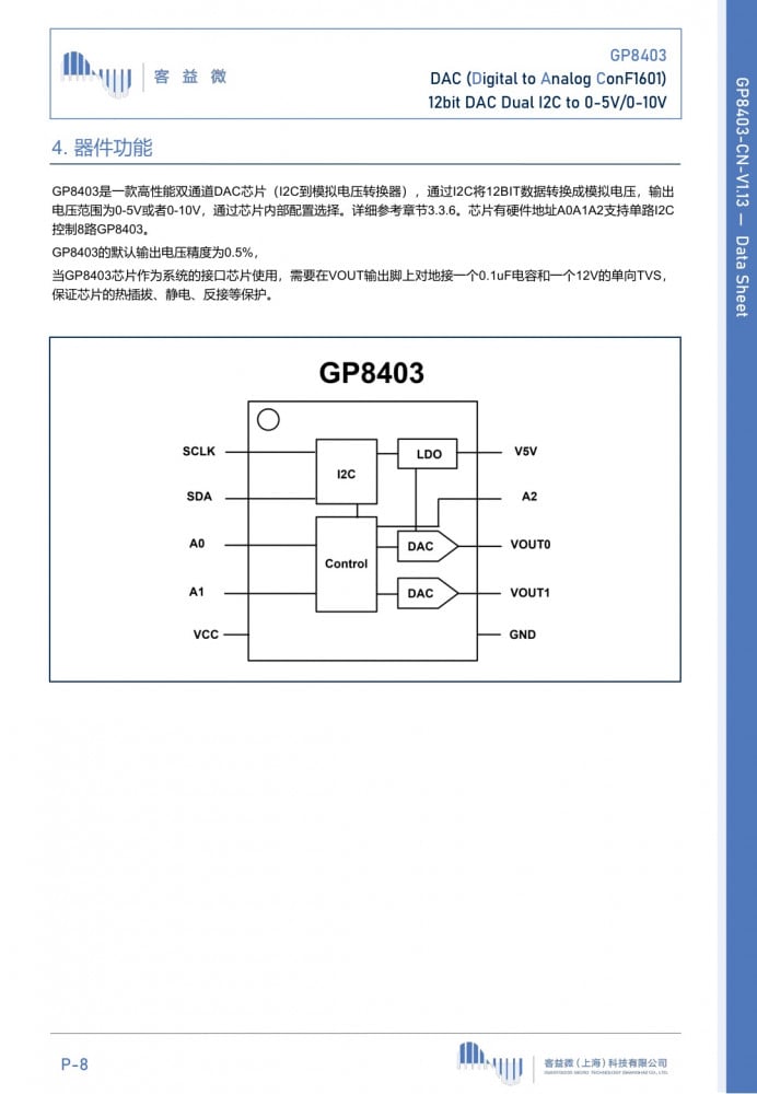 GP8403 datasheet page 8