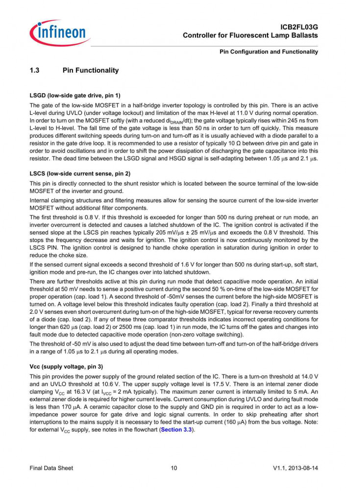 ICB2FL03G datasheet page 10