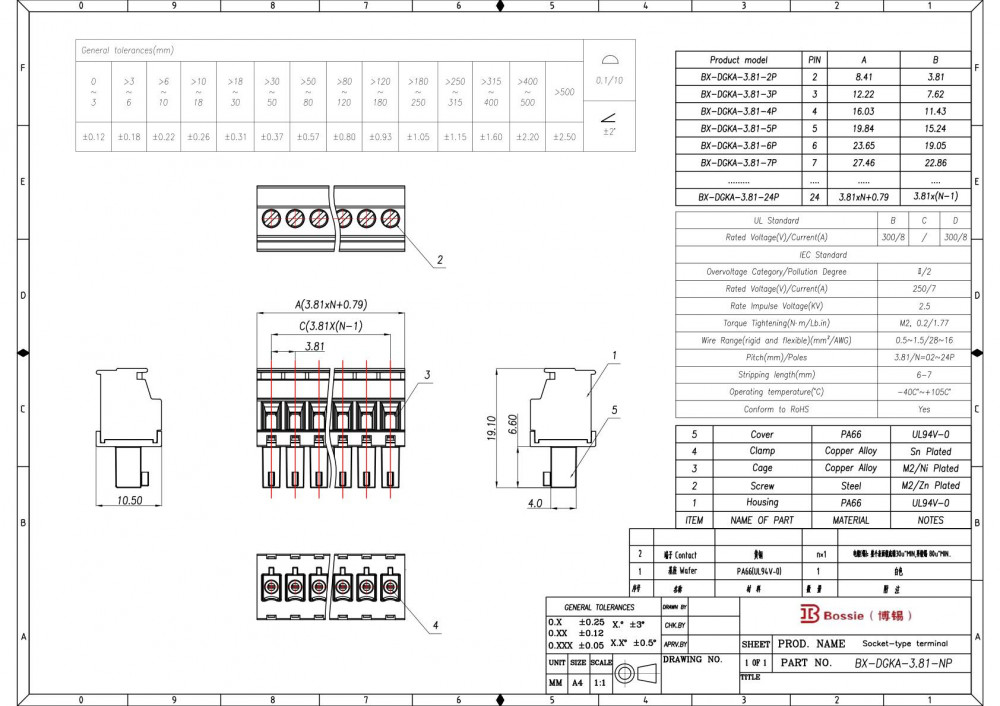 BX-DGKA-3.81-2P technical drawing