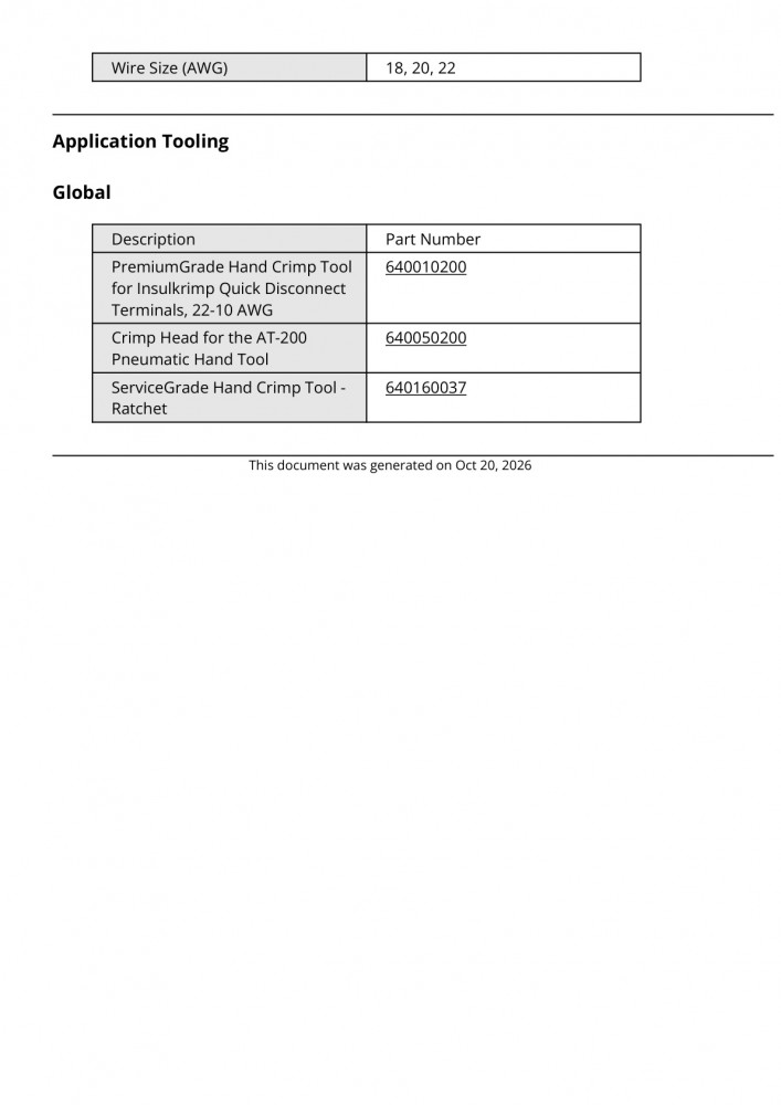 Technical document image 3 for MOLEX 190190015