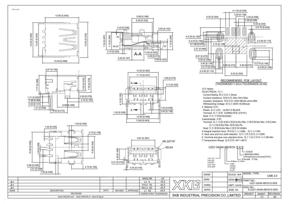U221-043N-4BVS15-S2S technical document