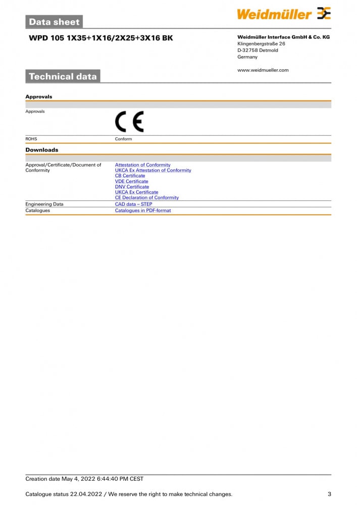 WPD 105 technical document page 3