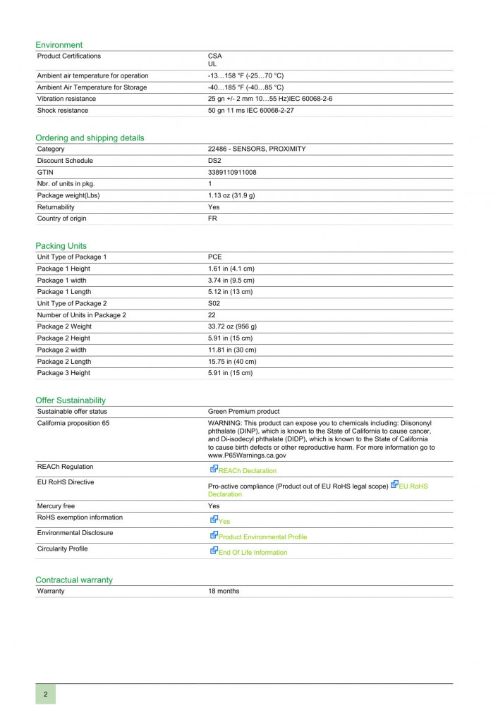 XS1N05NA310 technical document page 2