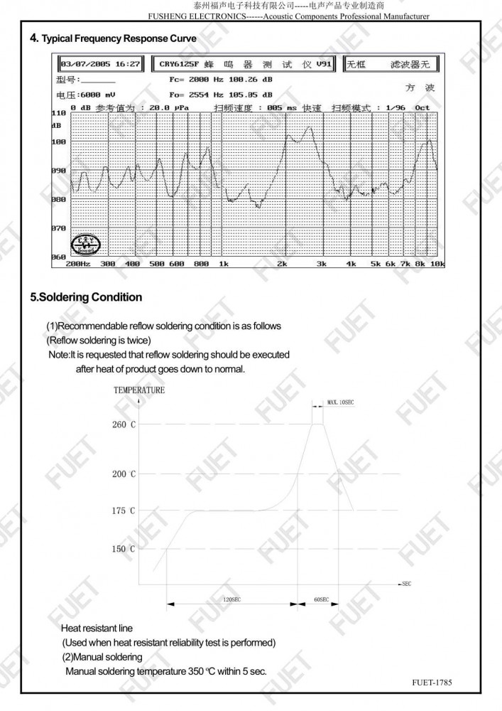 FUET-1785 specification page 4