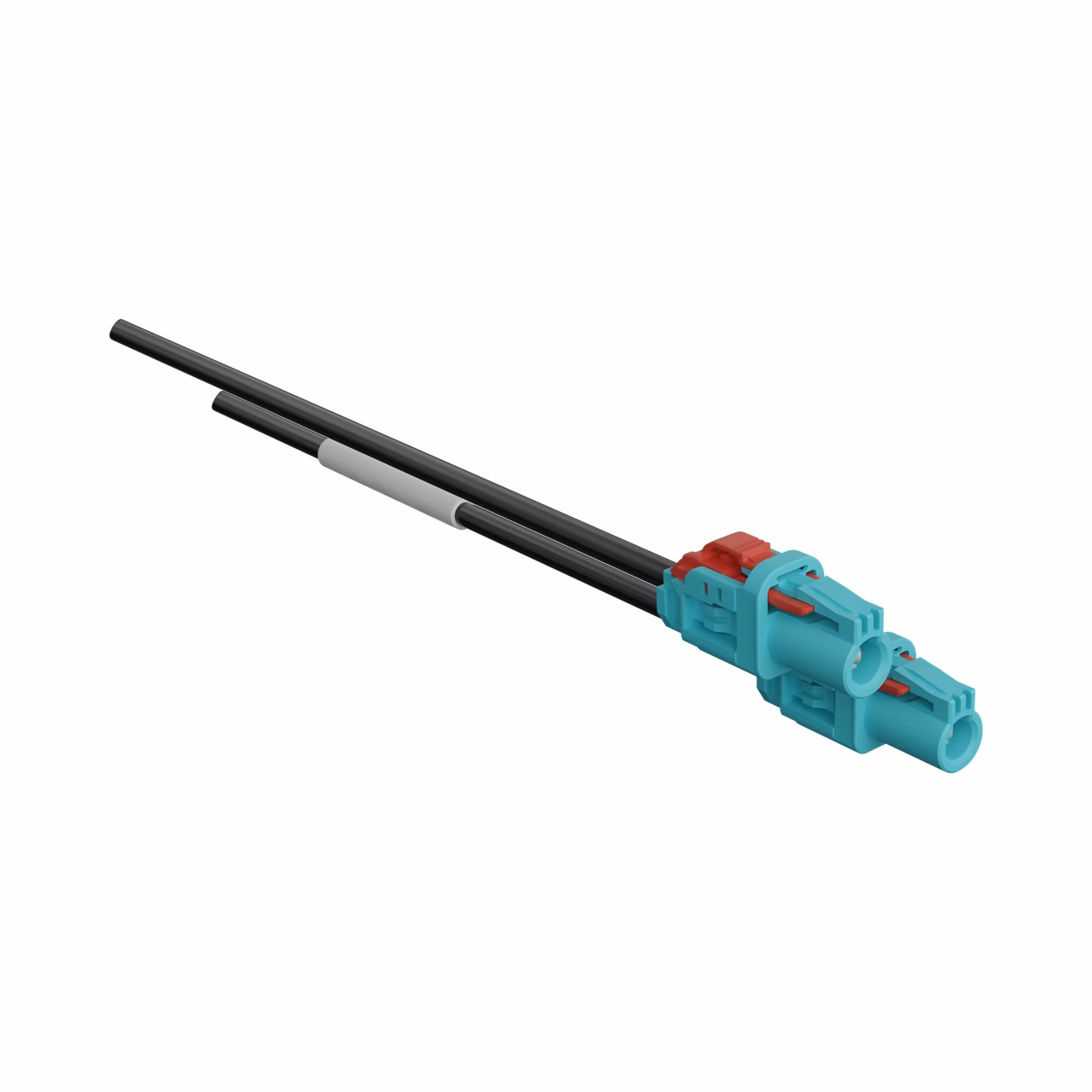 HFM Straight Jack-to-HFM Straight Jack Off-the-Shelf (OTS) Cable Assembly, Key Z Water Blue, RG-174 Cable, 500.00mm Length, 50 Ohms for sale