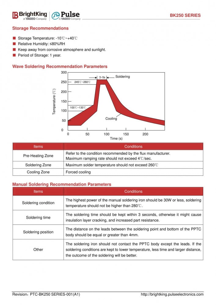 BK250 series datasheet page 7