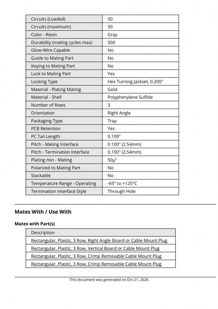 WG50SOR7JTB technical document page 2