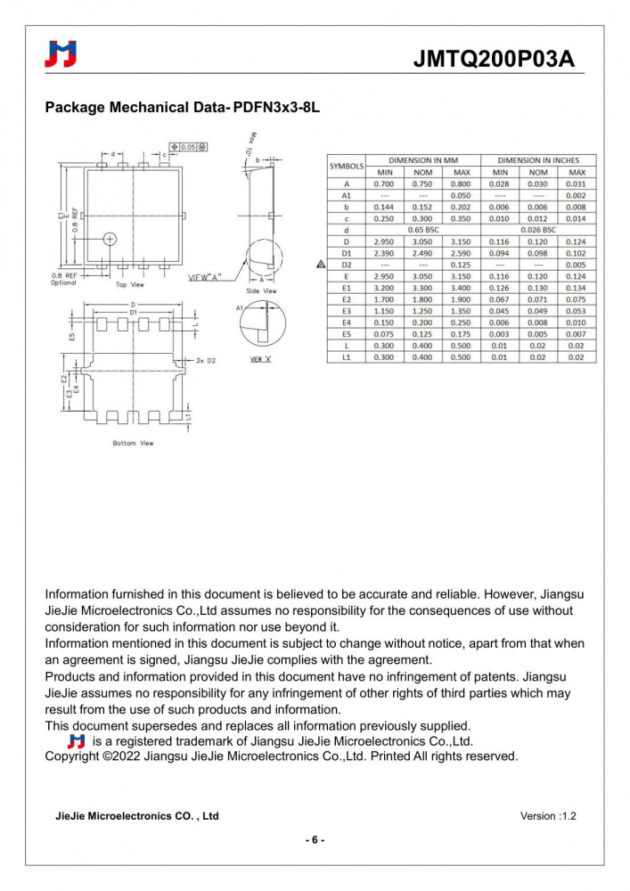 JMTQ200P03A datasheet page 6
