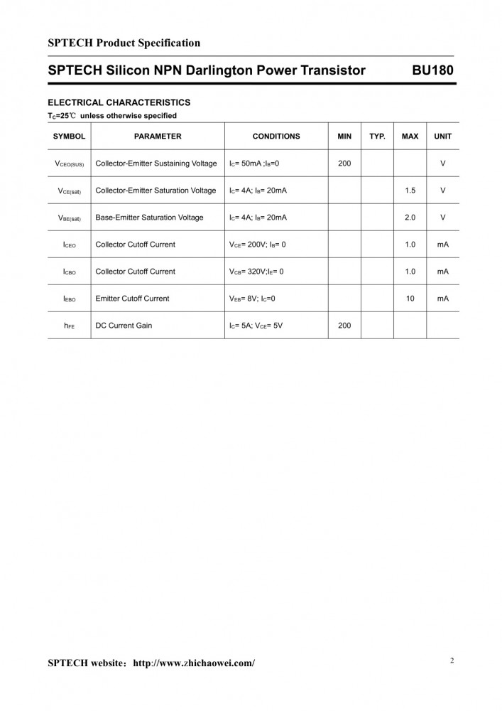 BU180 datasheet page 2