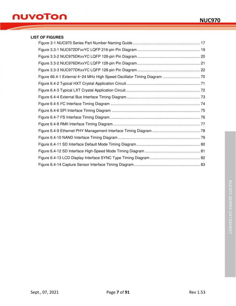 NUC970 datasheet page 7