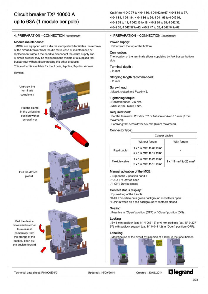 Legrand TX³ technical document page 2