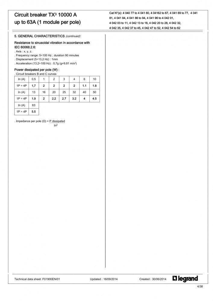 Legrand TX³ technical document page 4