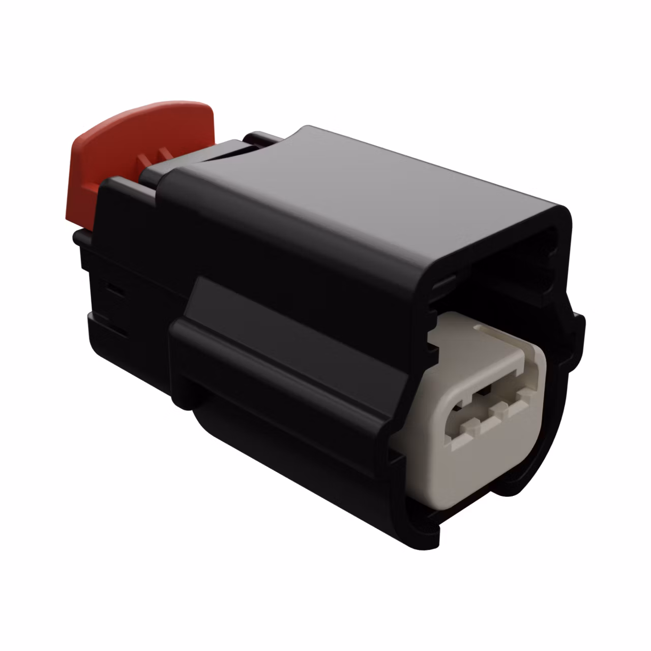 2.54mm MX64 Sealed Single Row Crimp Housing, MX64 Terminal, Black, 3 Circuits, Key A, with CPA Lock for sale
