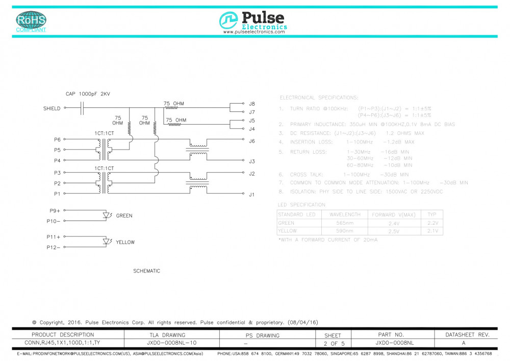 JXD0-0008NL datasheet page 2