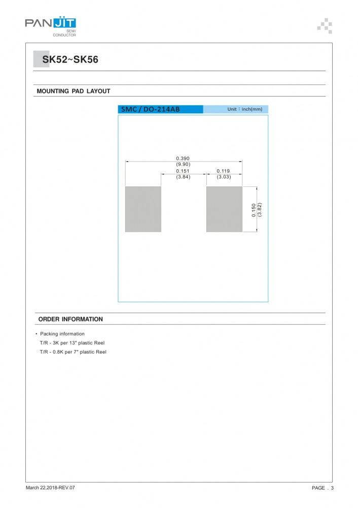 PANJIT SK52 to SK56 datasheet page 3