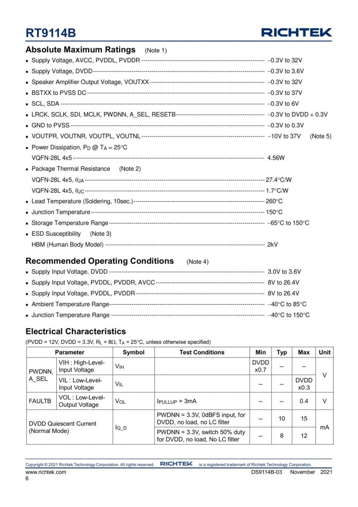 RT9114B datasheet page 6