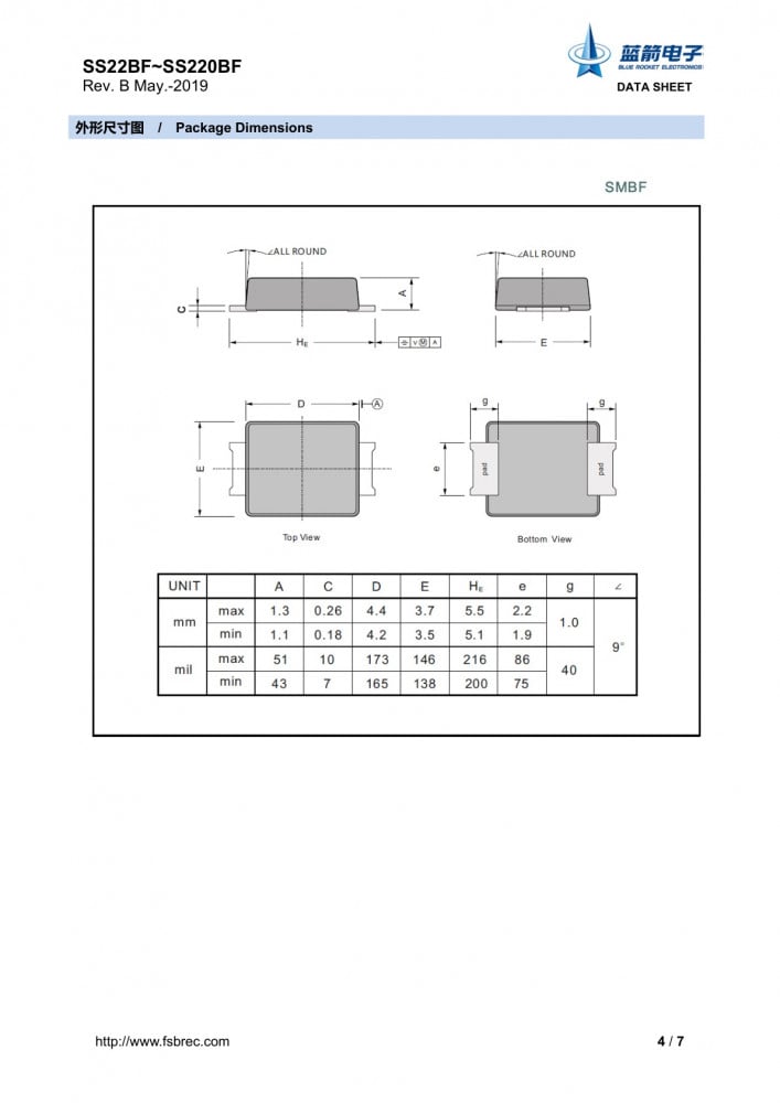 SS210BF datasheet page 4