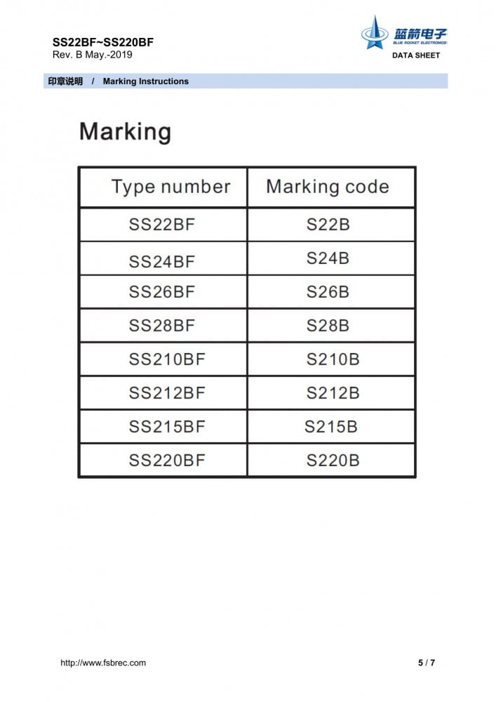 SS210BF datasheet page 5
