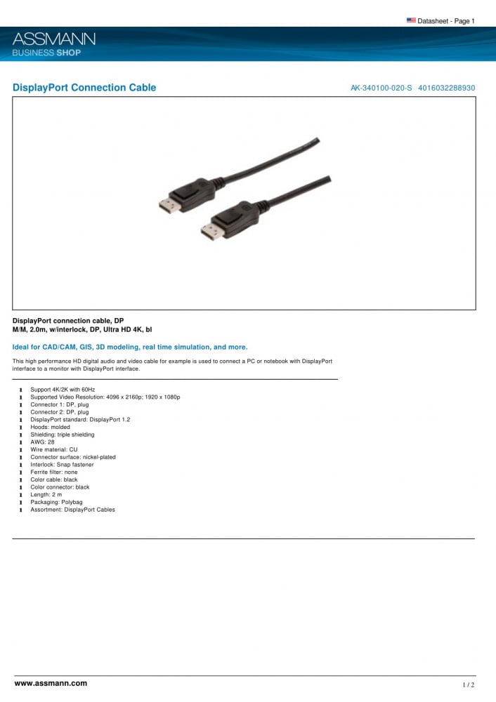 AK-340100-020-S technical document page 1
